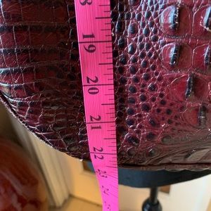 Brahmin | Bags | Brahmin Crocodile Embossed Leather Wine Color Bag ...